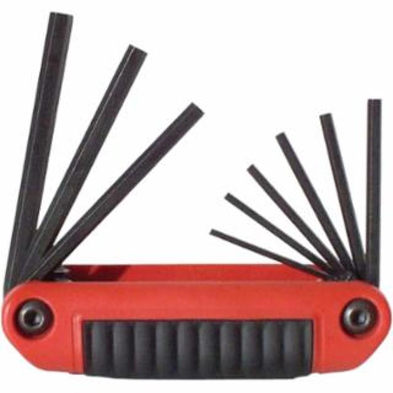 EKLIND TOOL Ergo-Fold™ Hex Key Set, 9 per set, Hex Tip, Inch