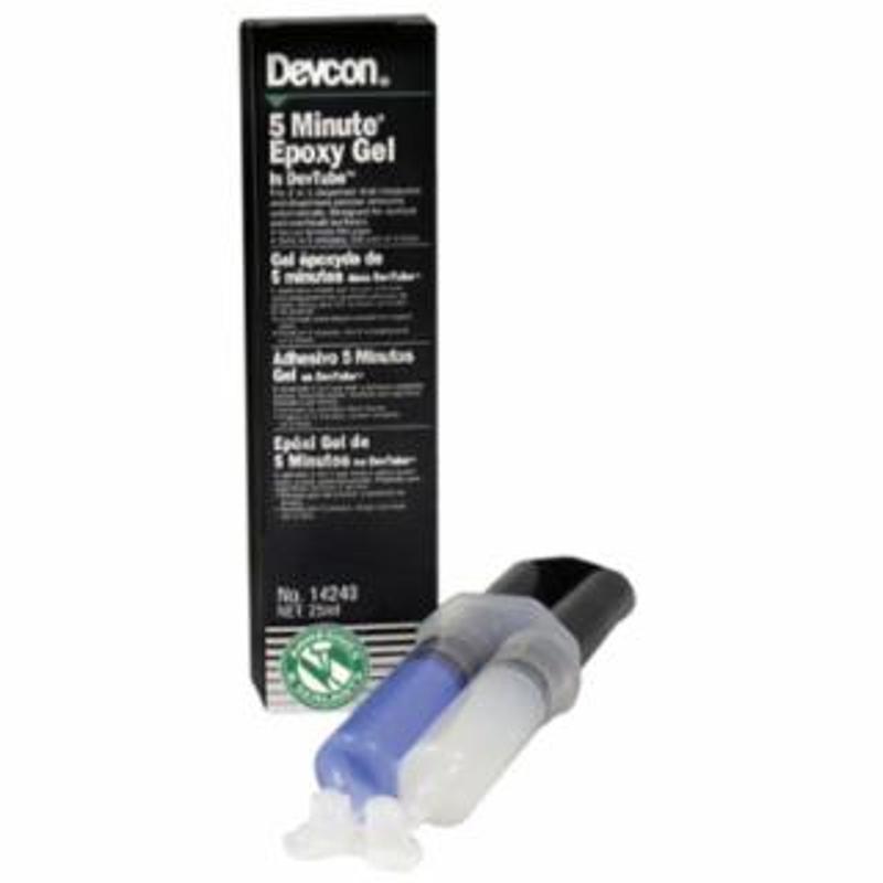 DEVCON 5 Minute® Epoxy Gel, 25 mL, Dev-Tube™, Amber/Opaque