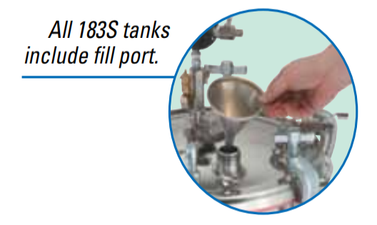 Binks 183S 2 Gallons ASME Stainless Steel Pressure Tank -Double Regula